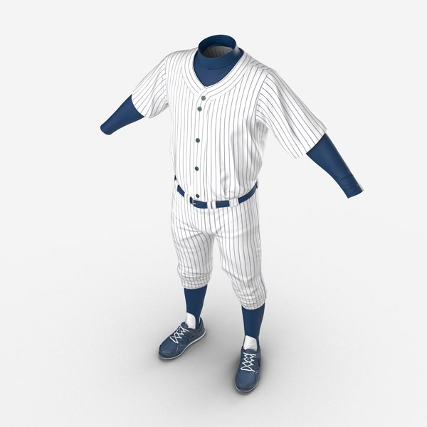 baseball player outfit generic 3d c4d