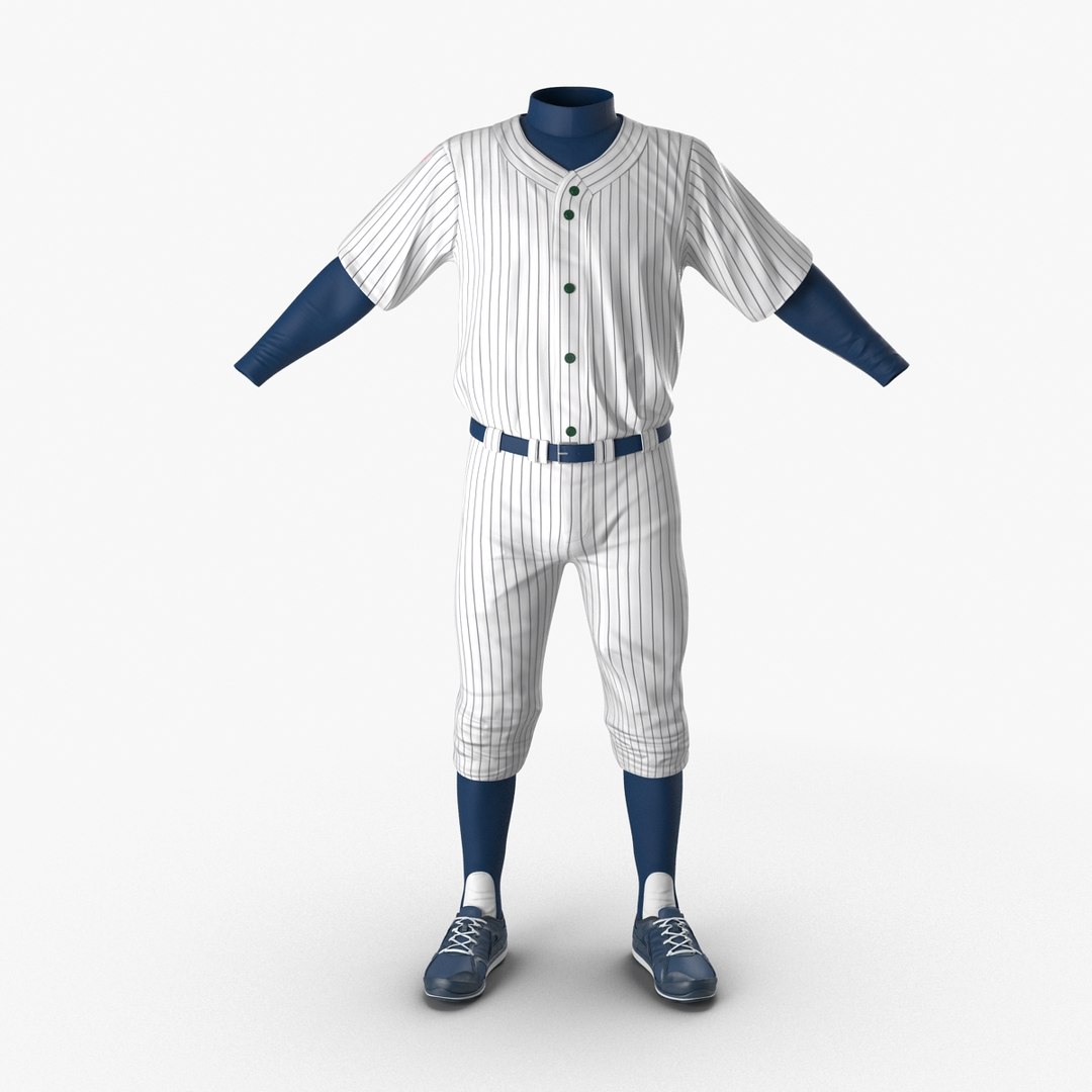 baseball player outfit generic 3d c4d