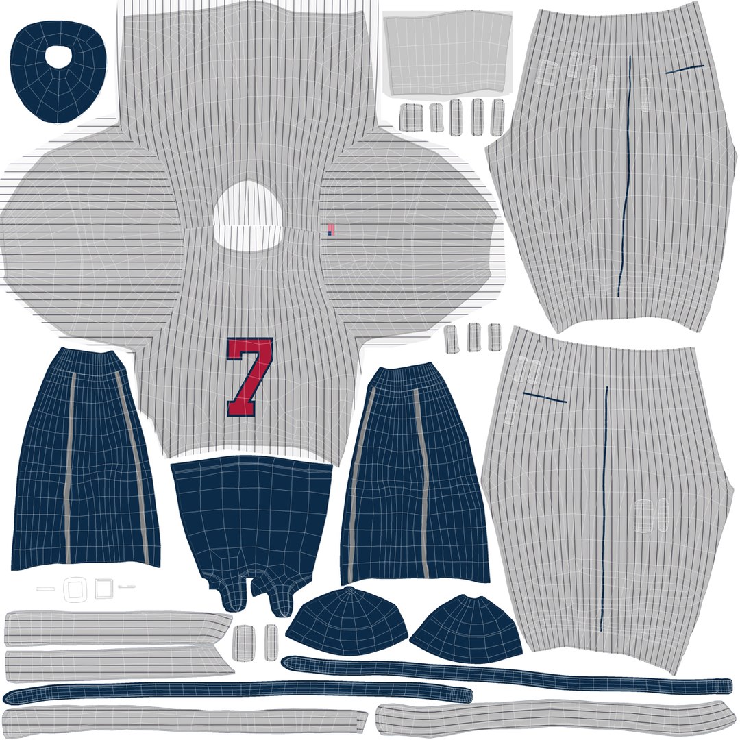 baseball player outfit generic 3d c4d