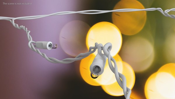3d model of icicle string lights