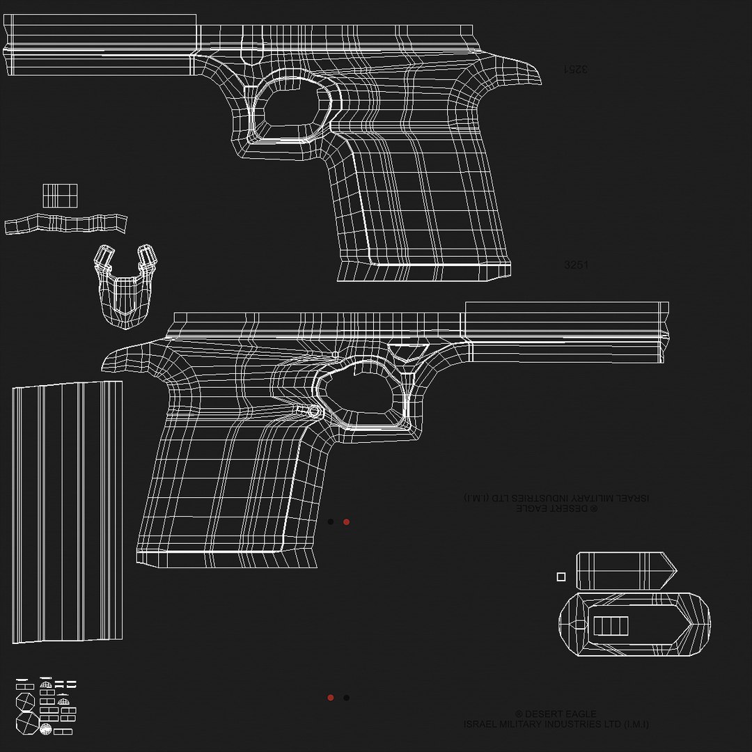 Desert Eagle Handgun 3D Model - TurboSquid 2337921