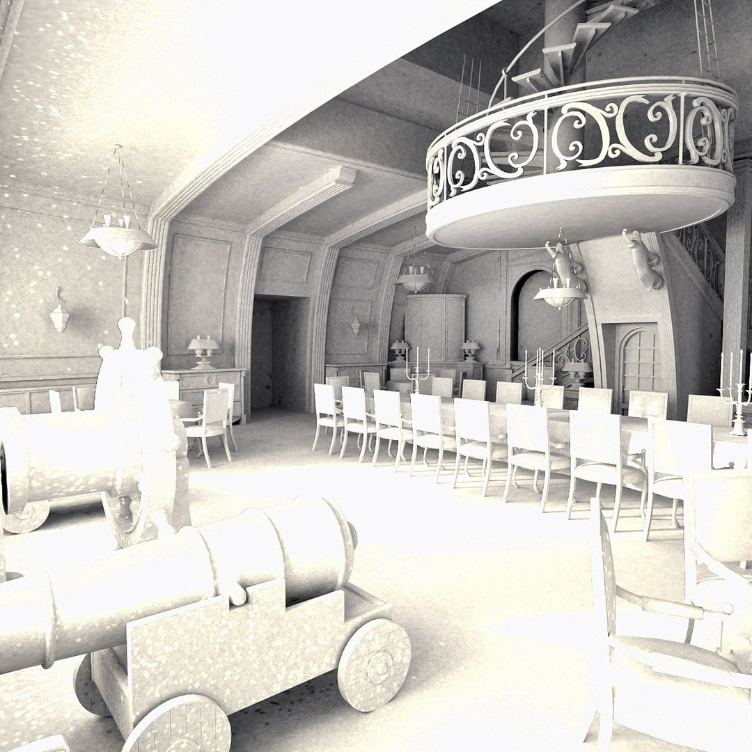 3d Classic Interior Ship Model