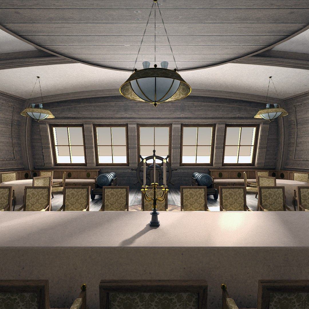 3d Classic Interior Ship Model