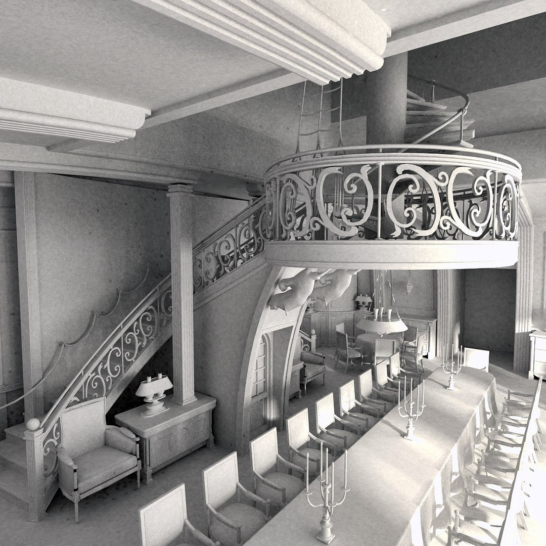 3d Classic Interior Ship Model