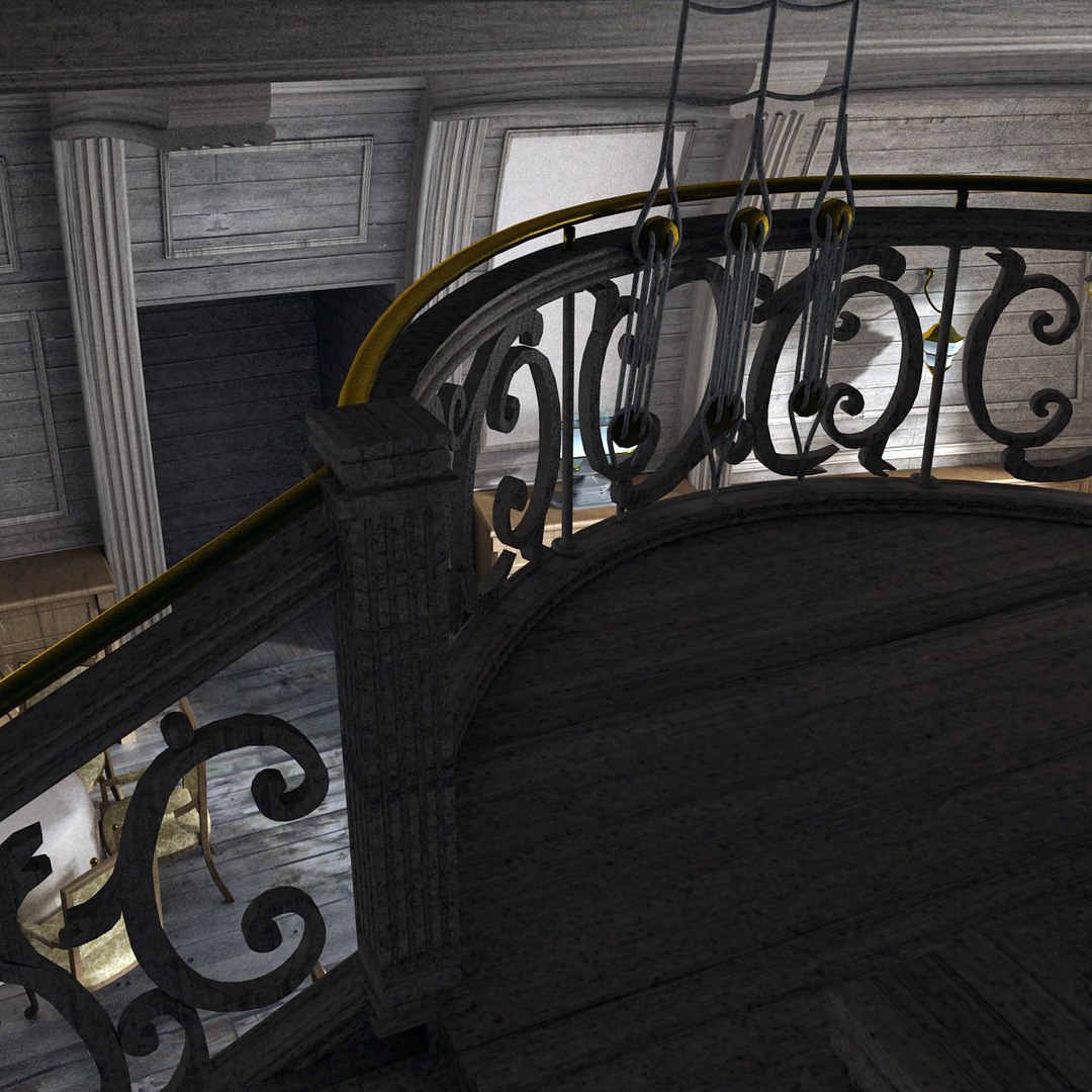 3d Classic Interior Ship Model