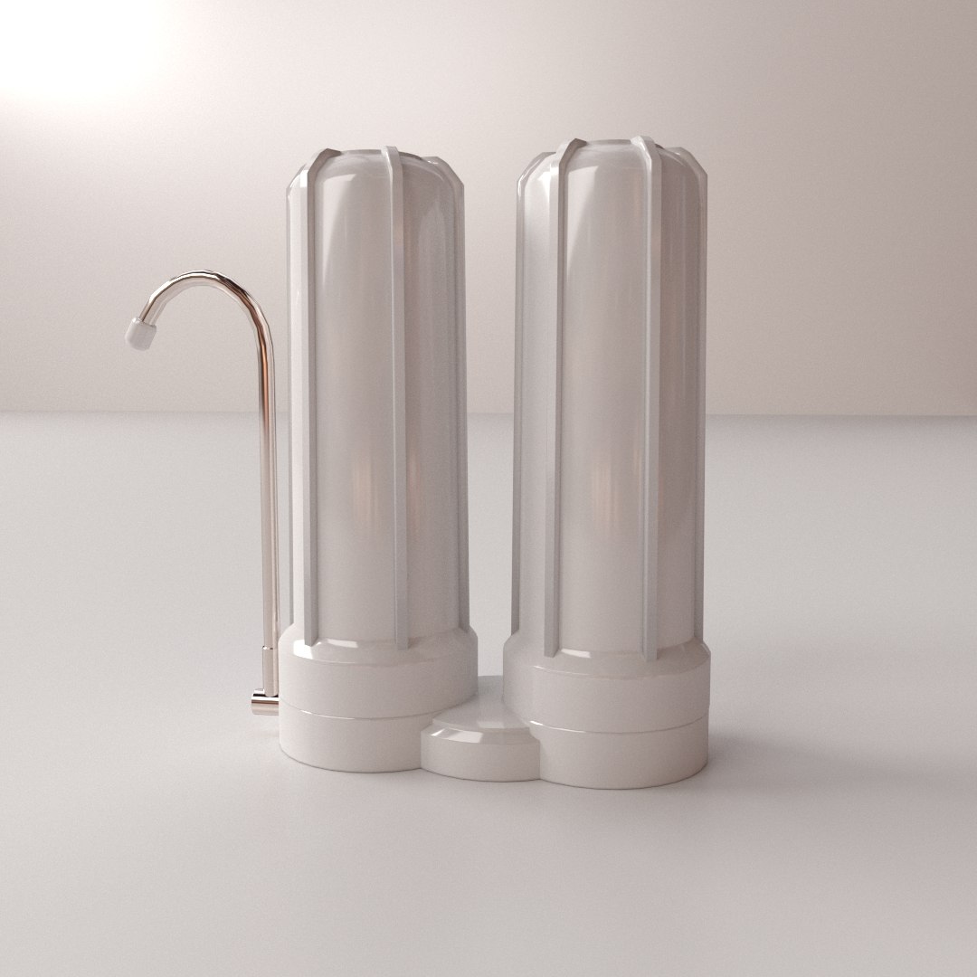 Double Water Filter model - TurboSquid 1779934