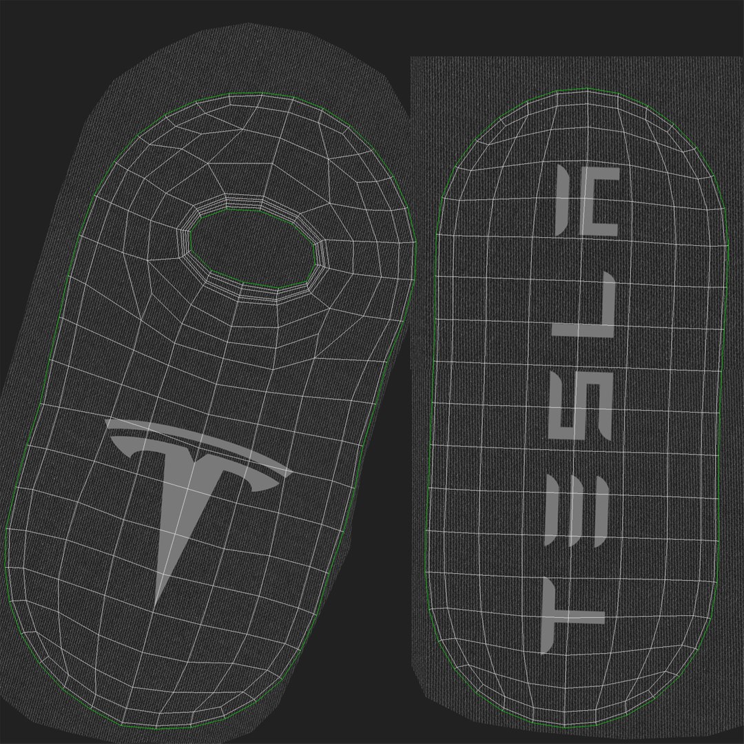 3d model tesla s key fob