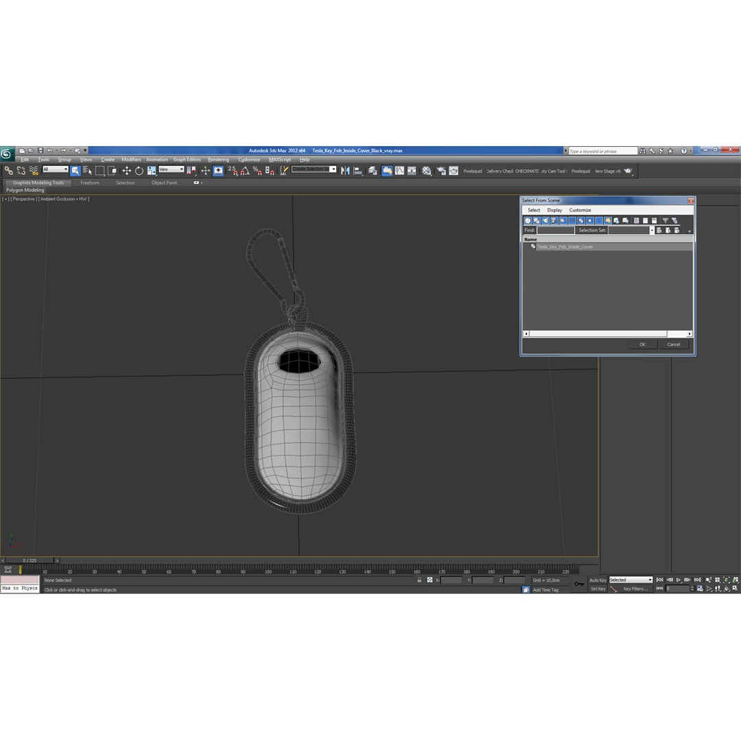 3d model tesla s key fob