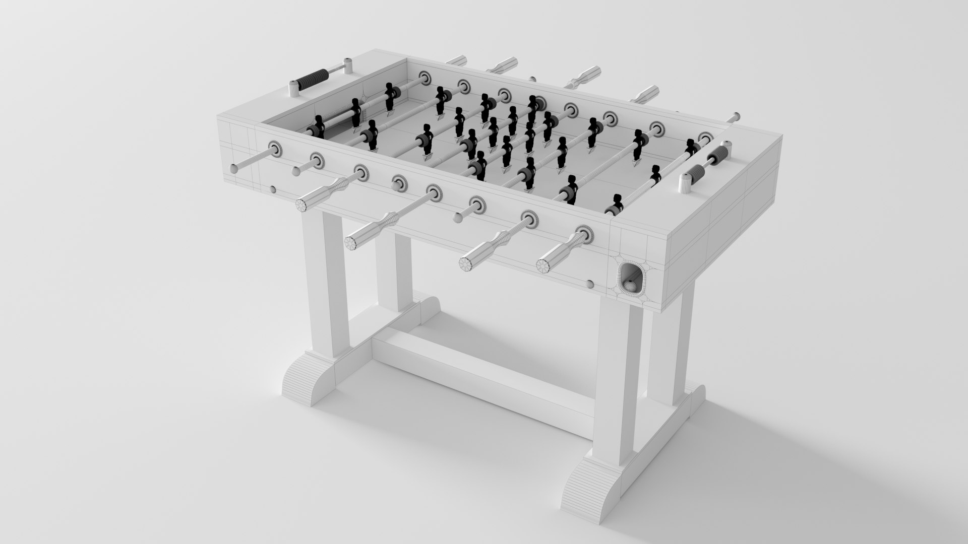 Foosball Table Game Table 3D Model - TurboSquid 2194515