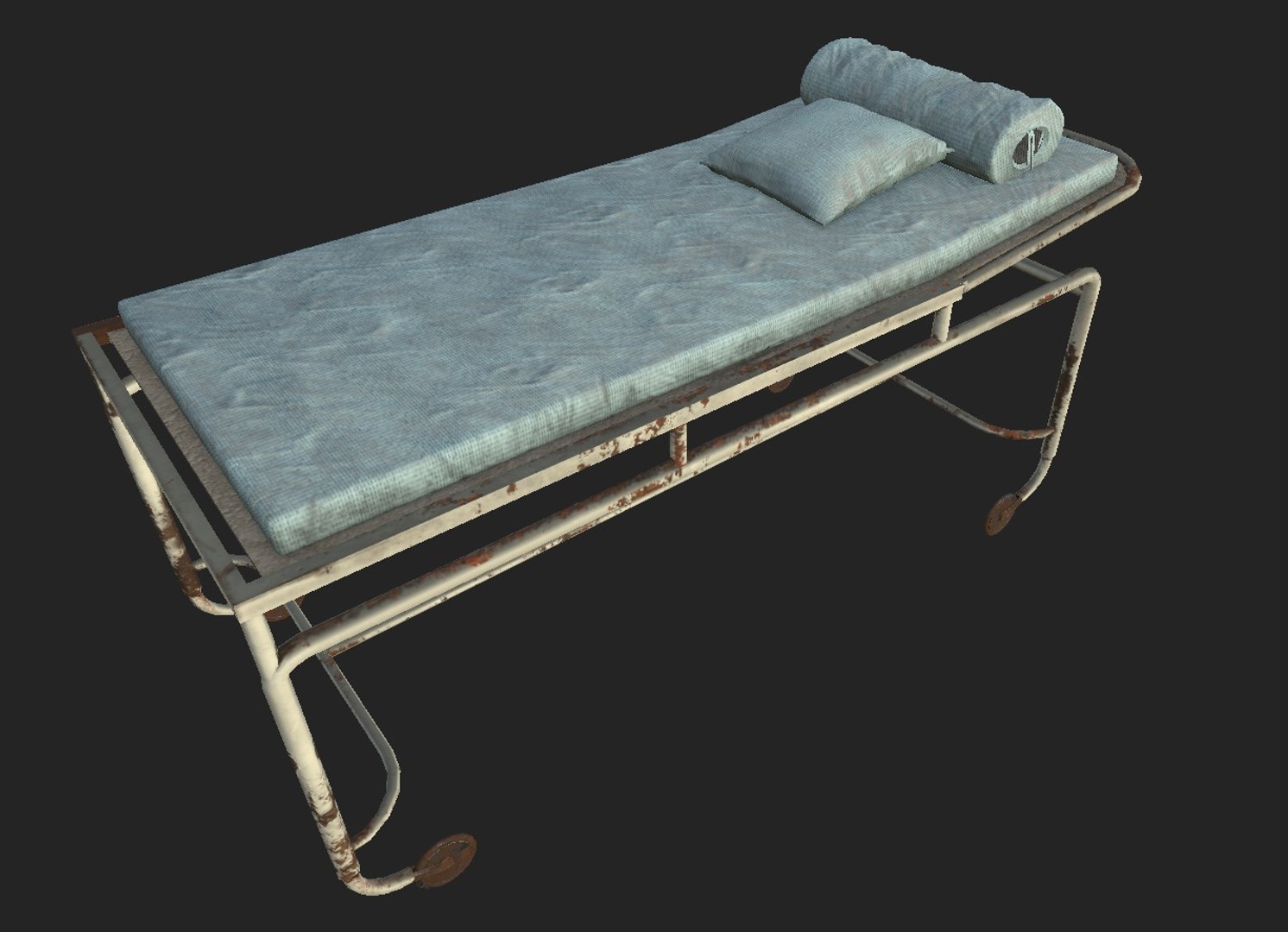 Abandoned Surgical Bed 02 3d Model