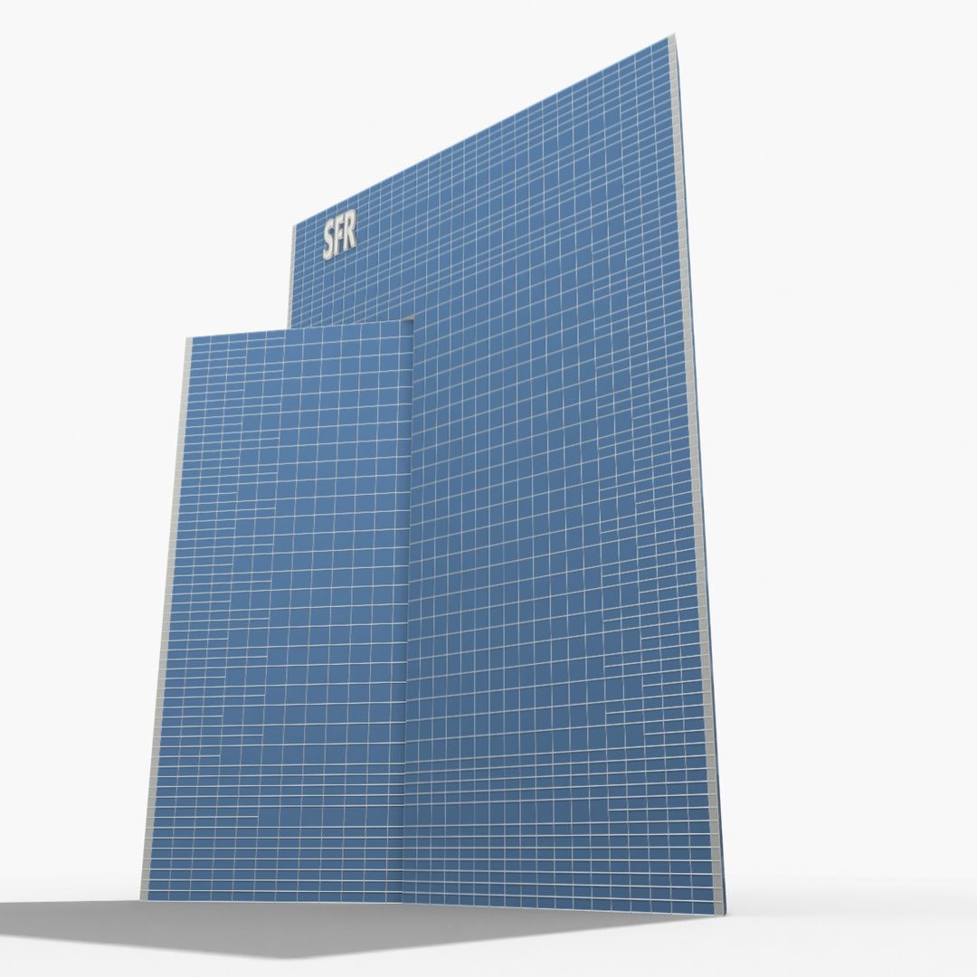 3D sfr building france model - TurboSquid 1310143