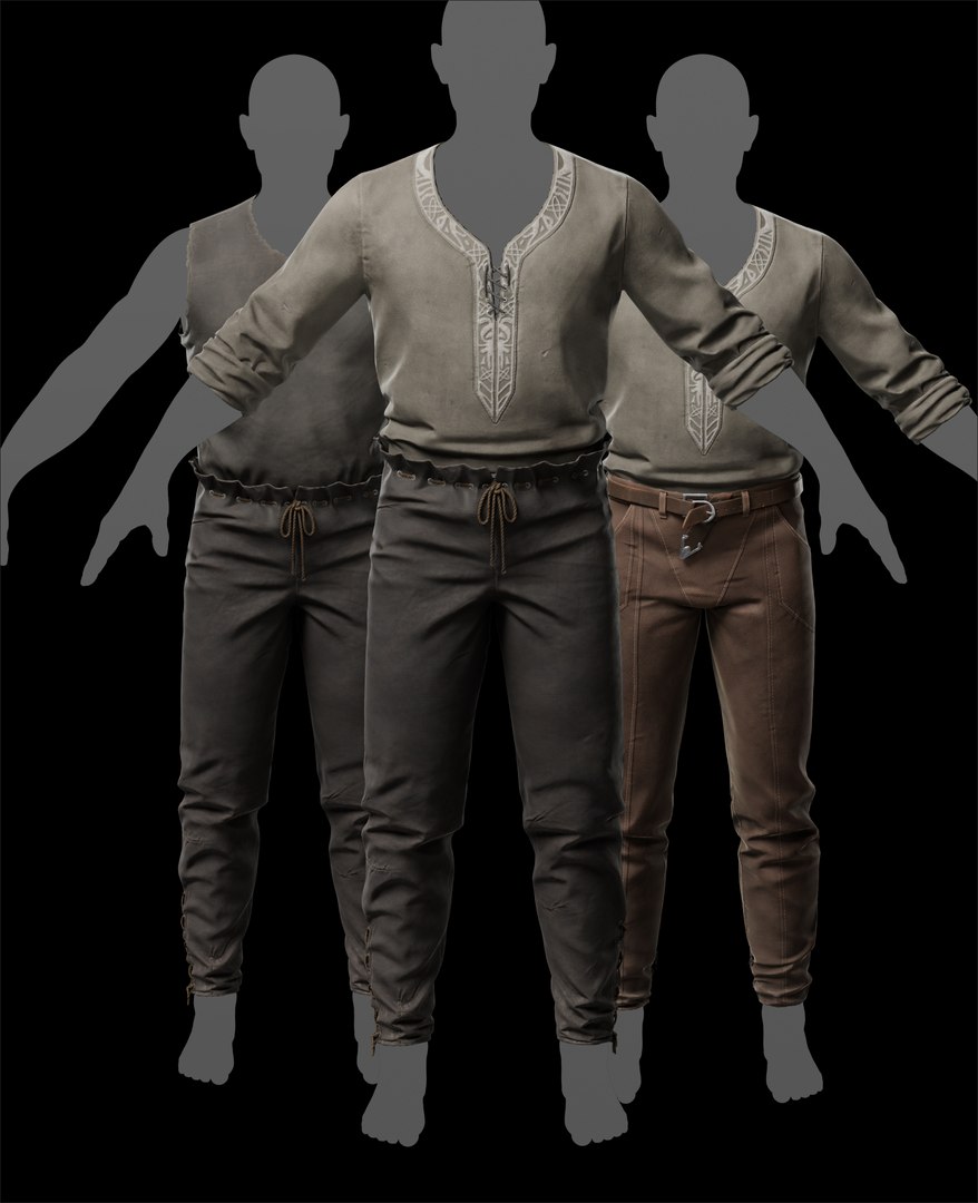 3D Medieval Outfit Realtime - TurboSquid 2091164