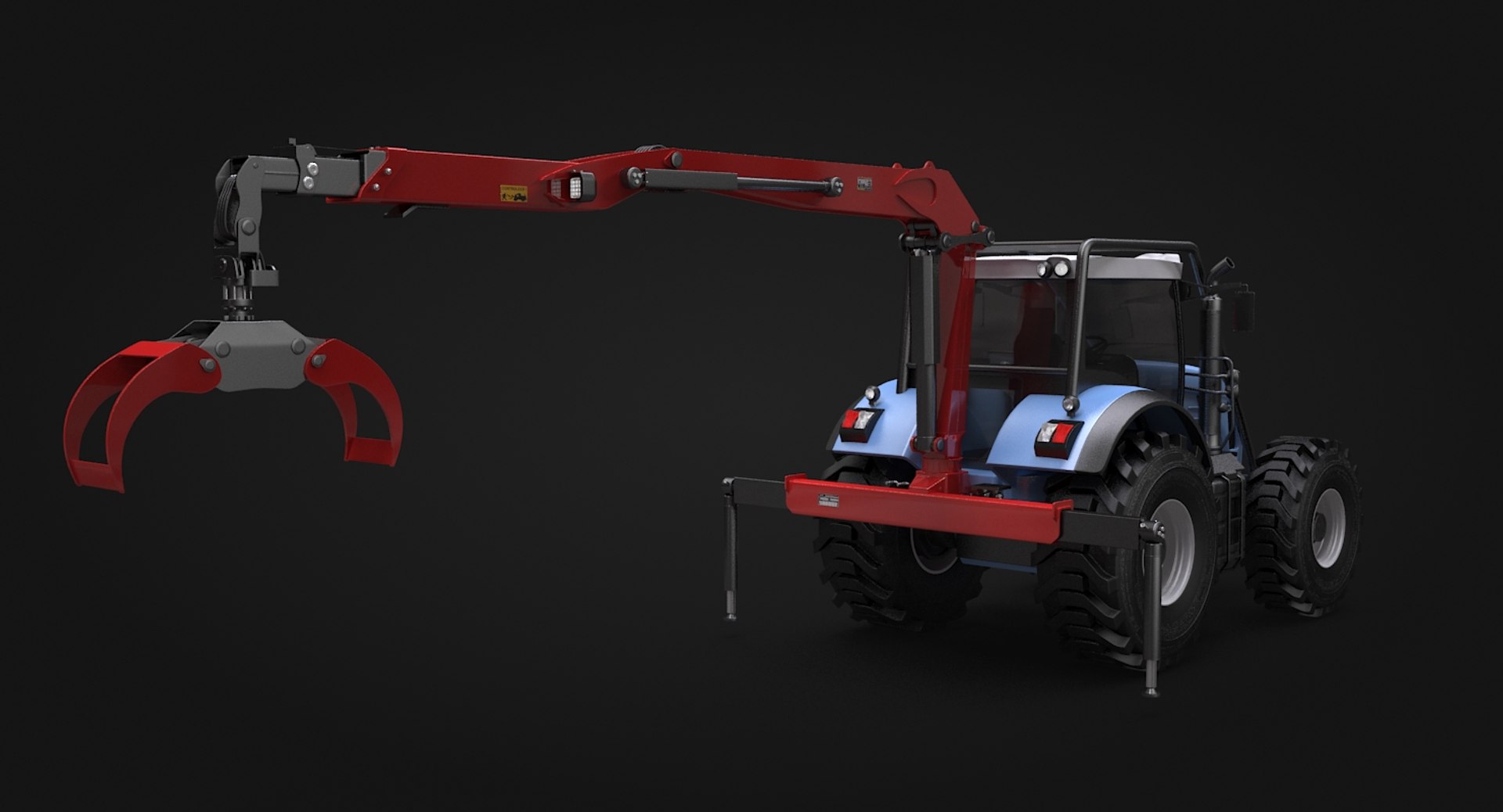 Forestry tractor 3D model - TurboSquid 1234329