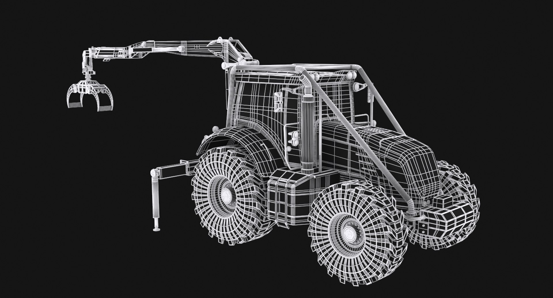 Forestry tractor 3D model - TurboSquid 1234329
