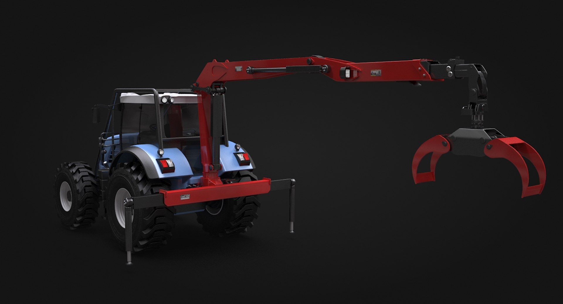 Forestry tractor 3D model - TurboSquid 1234329