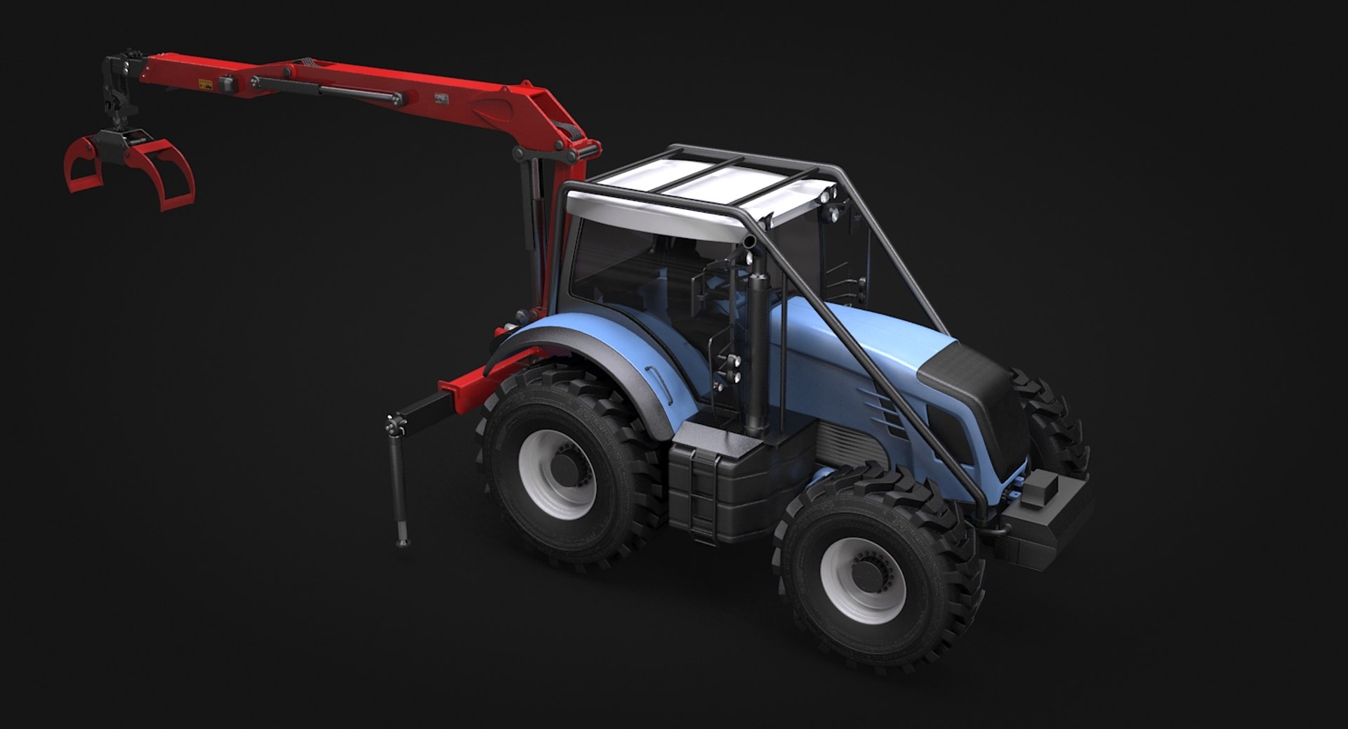 Forestry tractor 3D model - TurboSquid 1234329