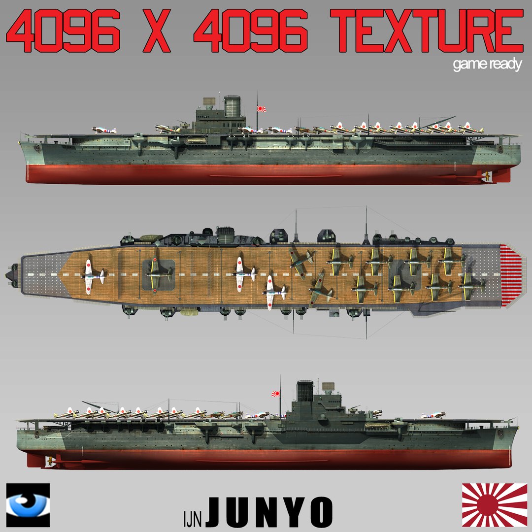 Japanese Junyo 3D Model - TurboSquid 1337152