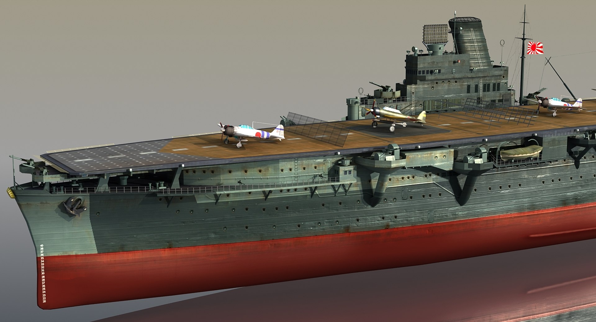 Japanese junyo 3D model - TurboSquid 1337152