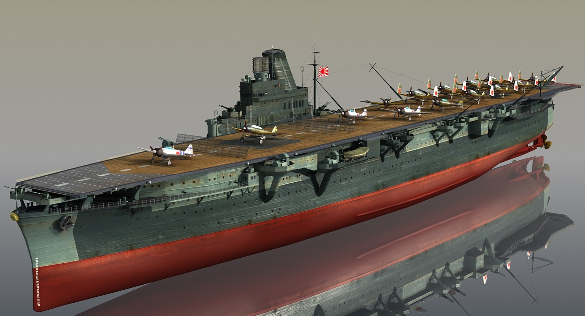 Japanese junyo 3D model - TurboSquid 1337152