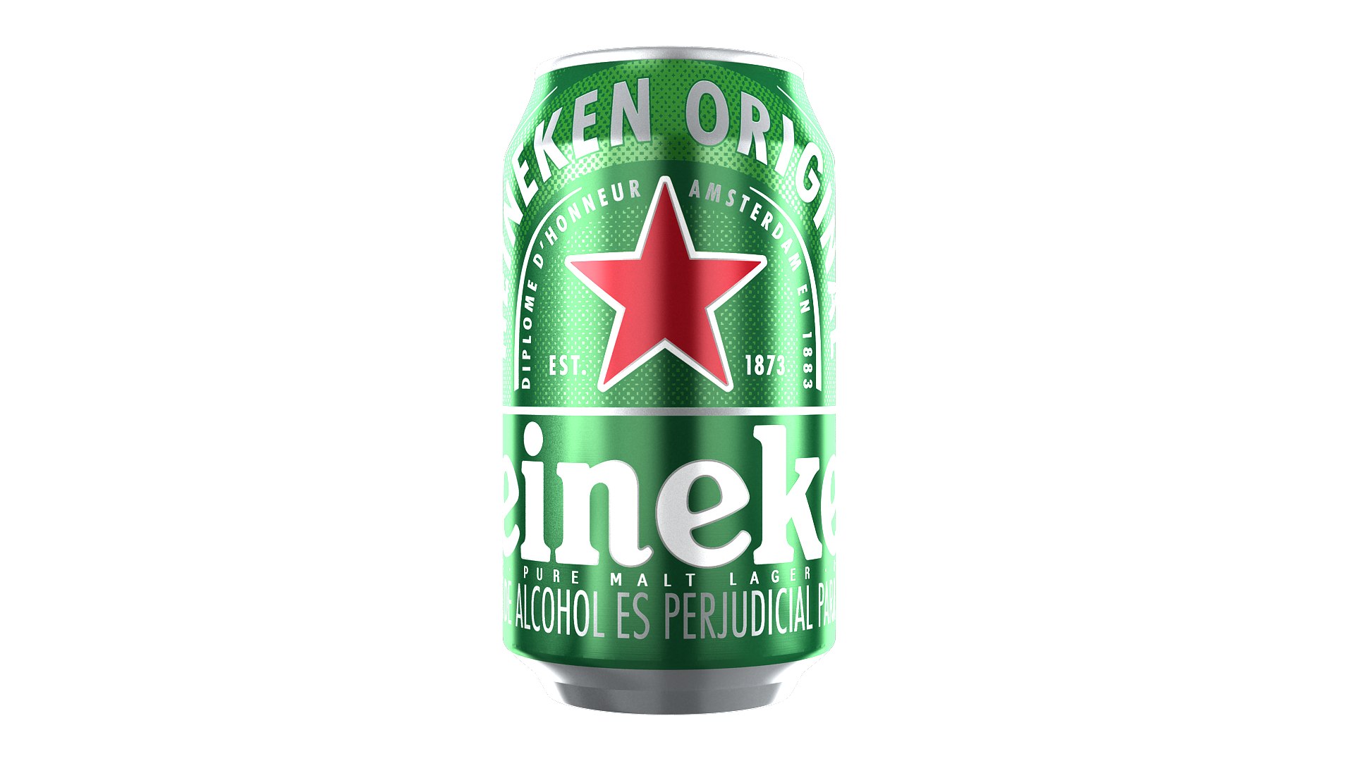 Heineken Beer 330ml 3D Model - TurboSquid 1706510