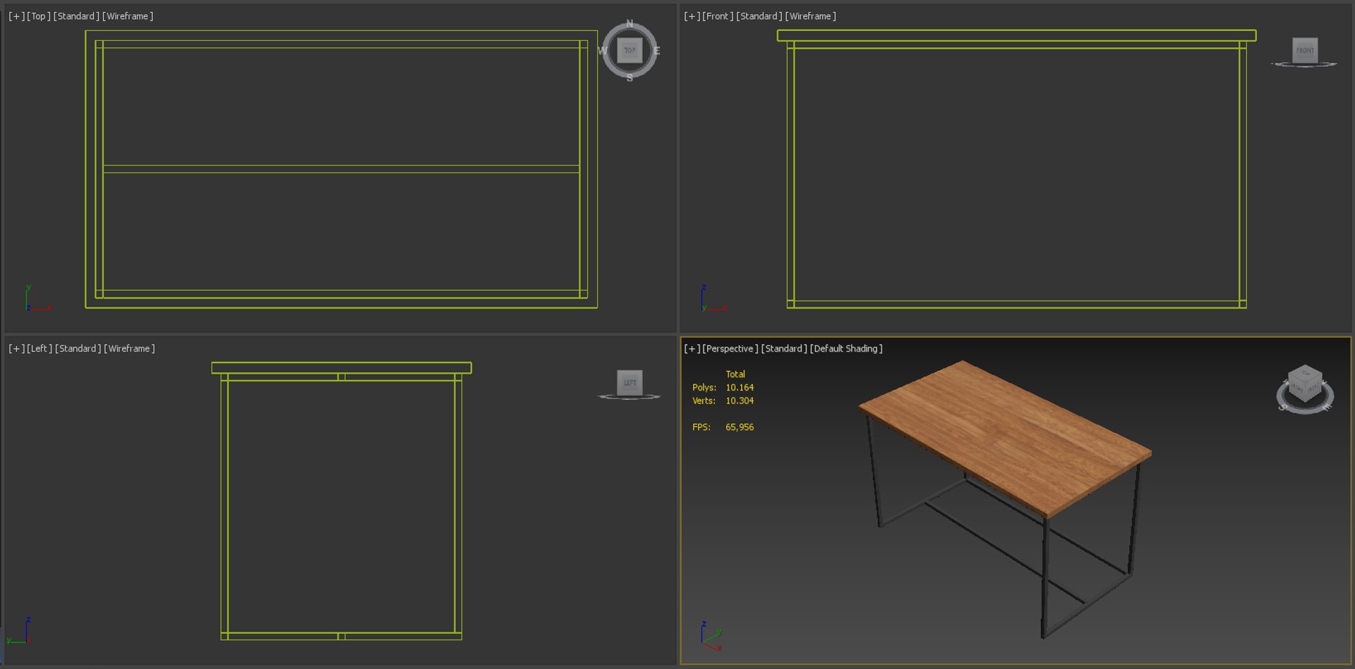 Modern Office Workstation Table Model - TurboSquid 2166249