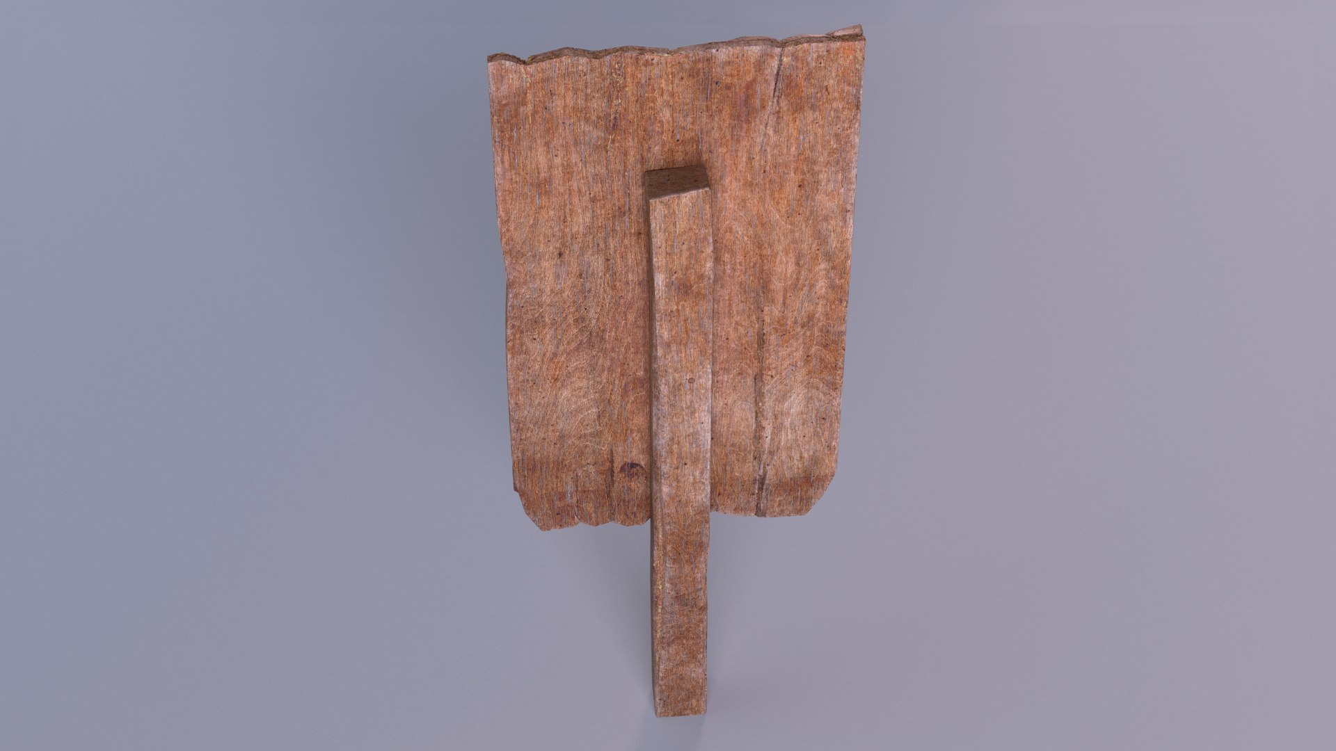 3D Aged Wooden Rural Road Signpost Mockup - TurboSquid 2114145