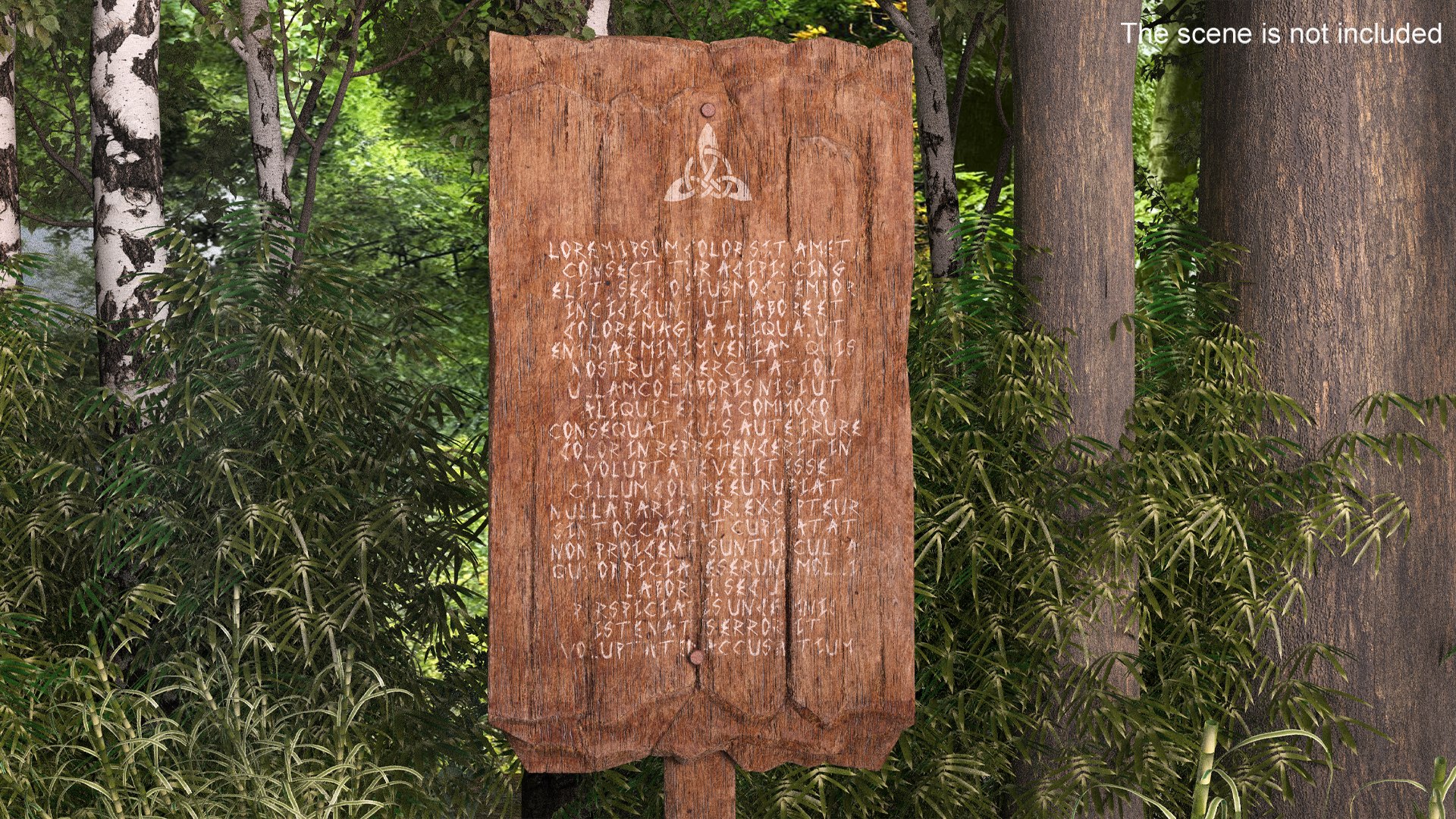 3D Aged Wooden Rural Road Signpost Mockup - TurboSquid 2114145