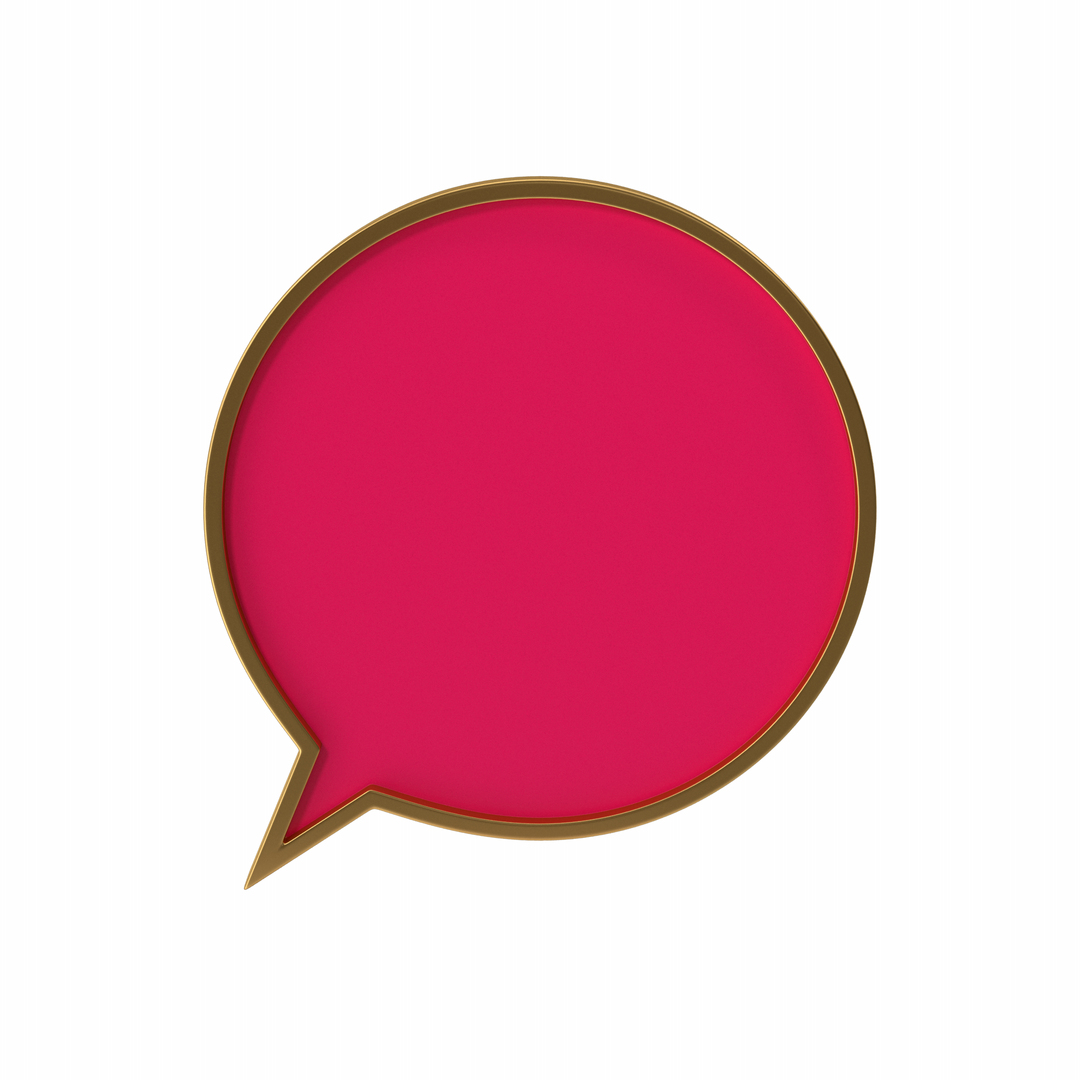 Pink Speech Bubbles 3D Model - TurboSquid 2309583