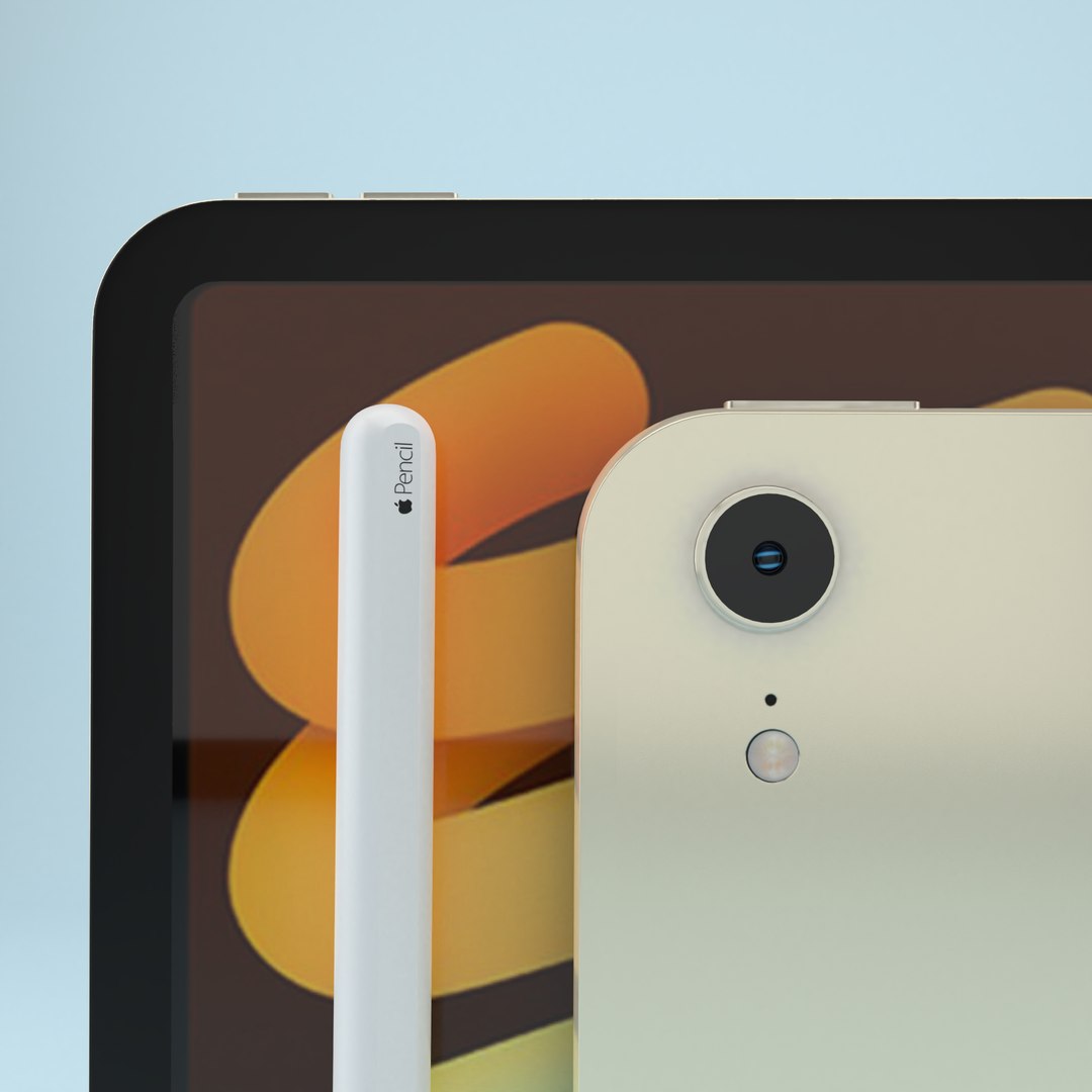 IPad Mini 2021 Starlight With Apple Pencil And Smart Case Model ...