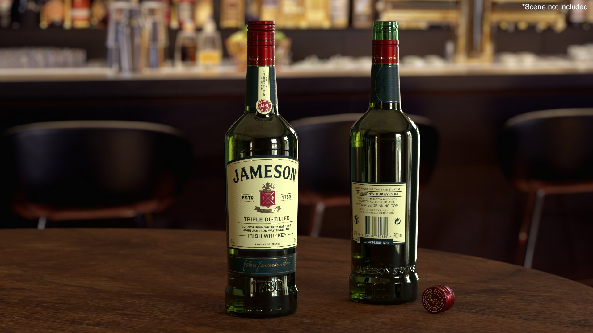 3D Jameson Whiskey Bottles Bundle Model - TurboSquid 2373672