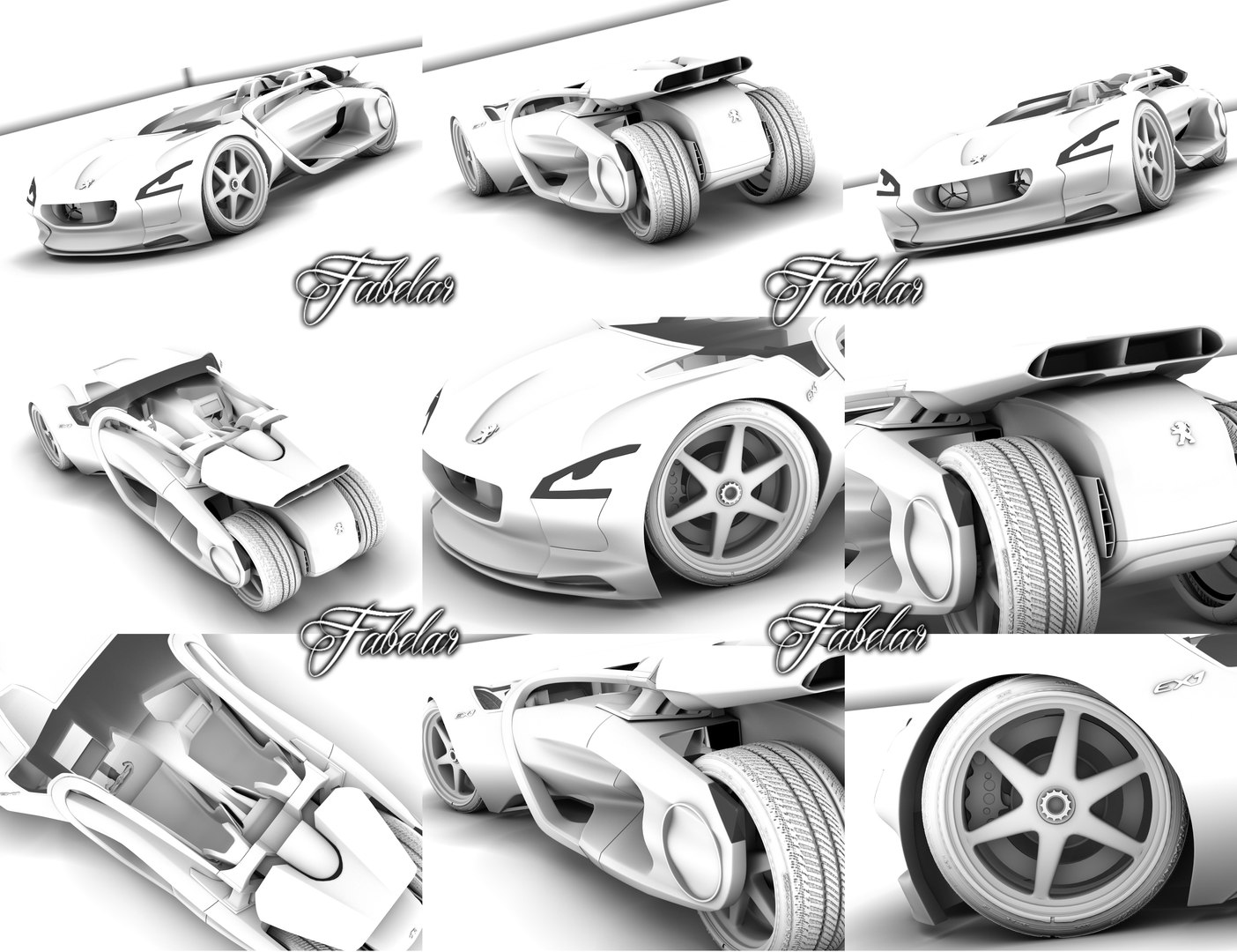 Peugeot Ex-1 Car Design 3d Model