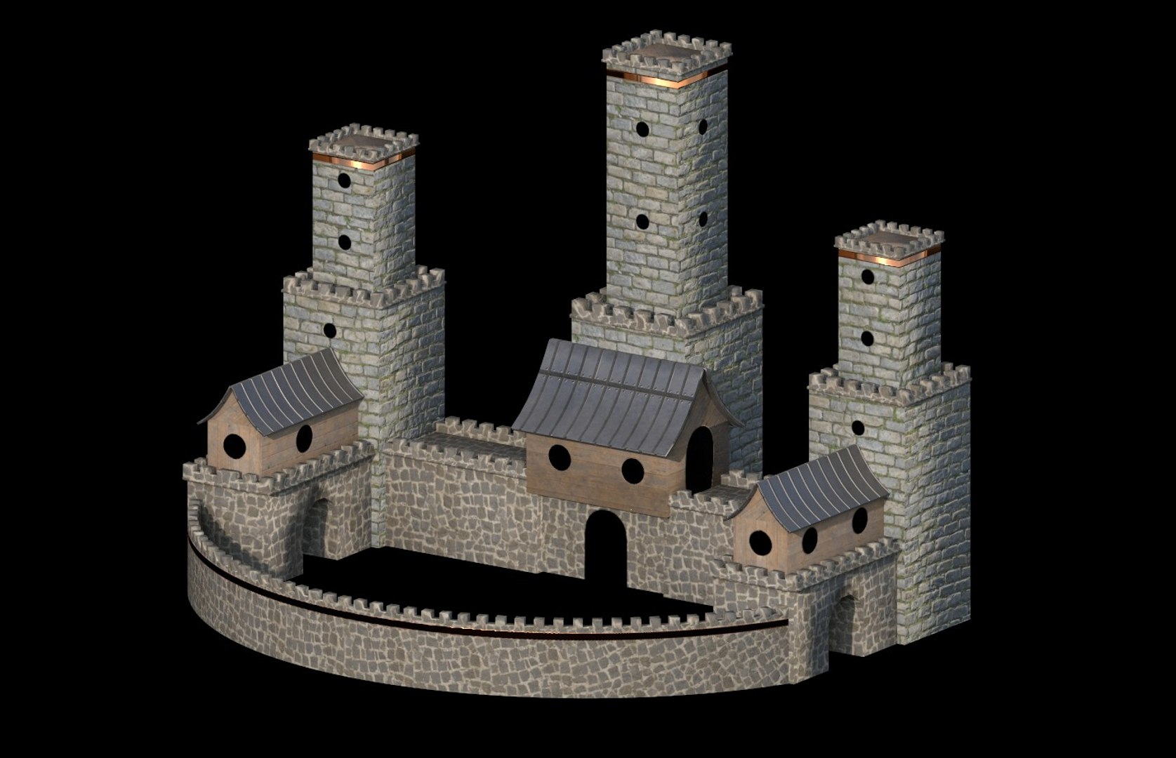 3D Low Poly Medieval Buildings Props Pack - Game Ready - FBX Textures ...