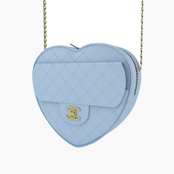 3D model Chanel Heart Bag blue - TurboSquid 2010674