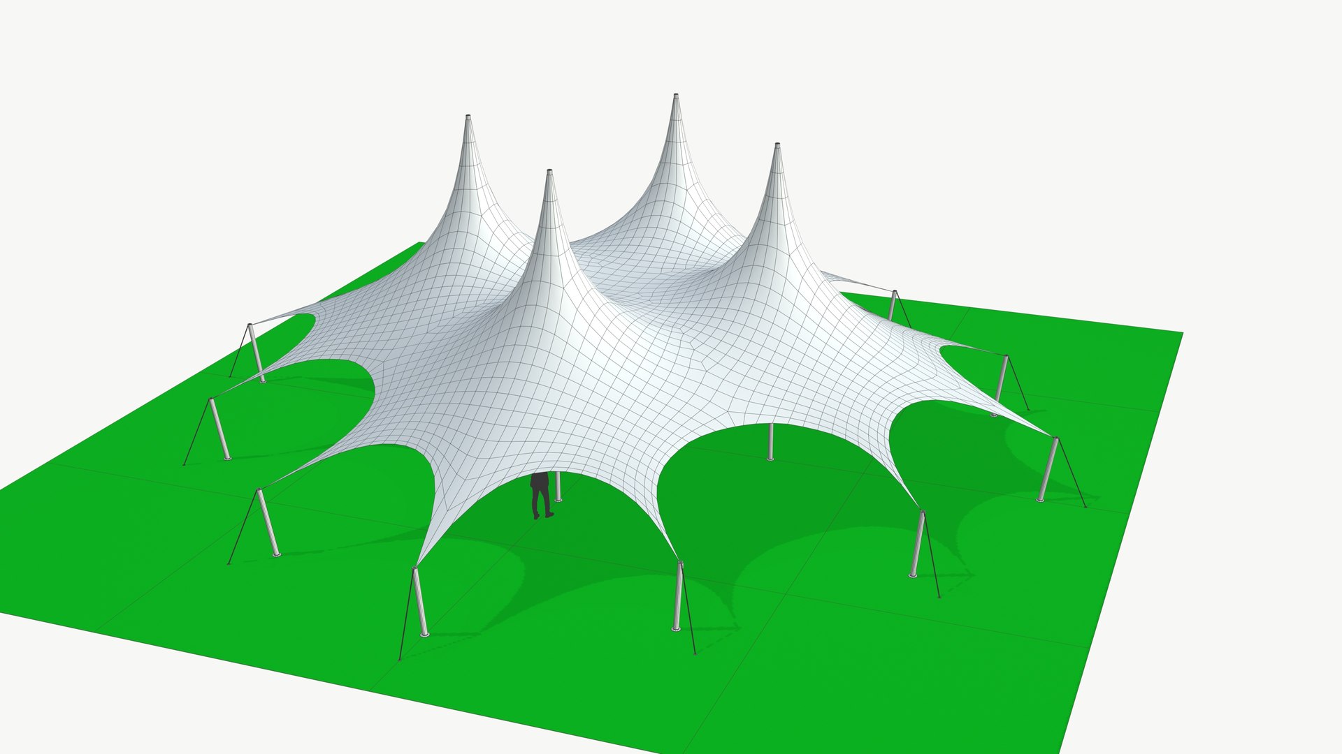Stretch Tent Structure Design 3D Model - TurboSquid 2122836