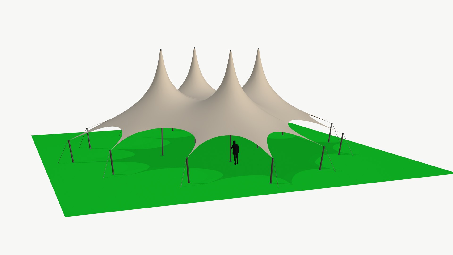 Stretch Tent Structure Design 3D Model - TurboSquid 2122836