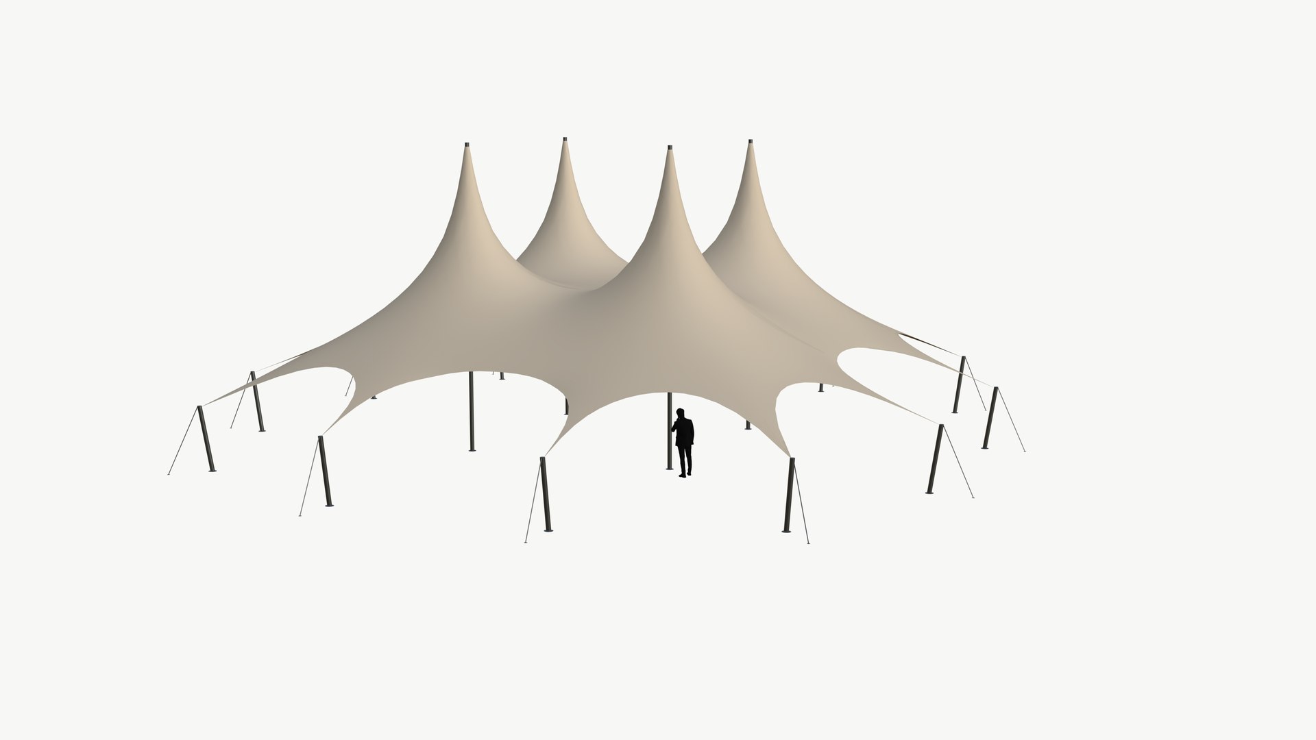 Stretch Tent Structure Design 3D Model - TurboSquid 2122836