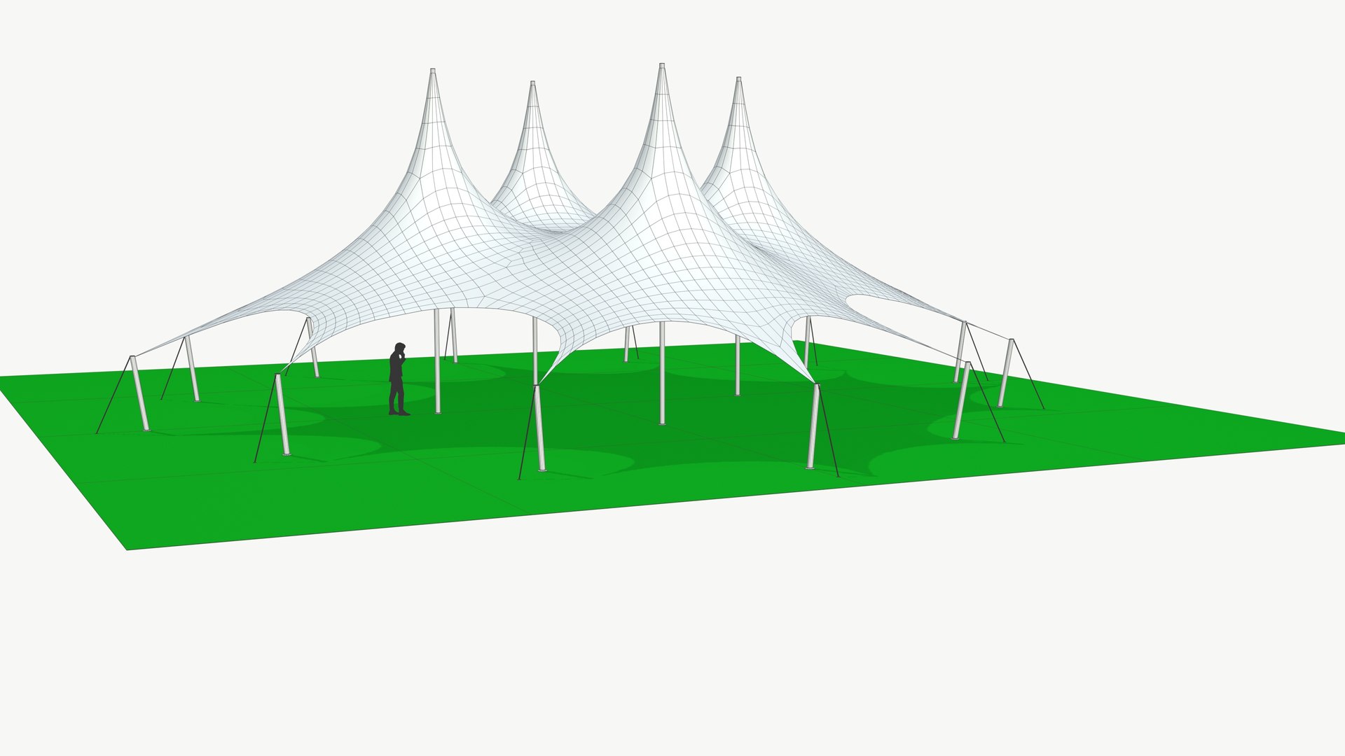 Stretch Tent Structure Design 3D Model - TurboSquid 2122836