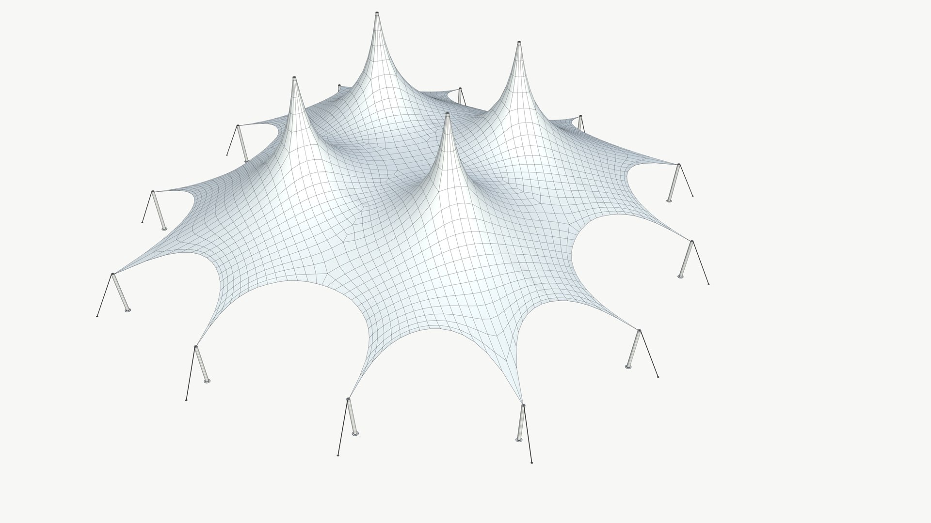 Stretch Tent Structure Design 3D Model - TurboSquid 2122836