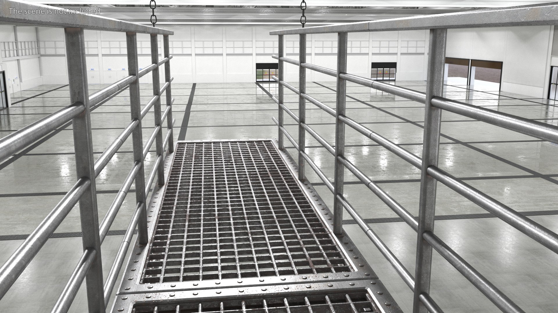 3D Straight Industrial Catwalk Long - TurboSquid 2167807