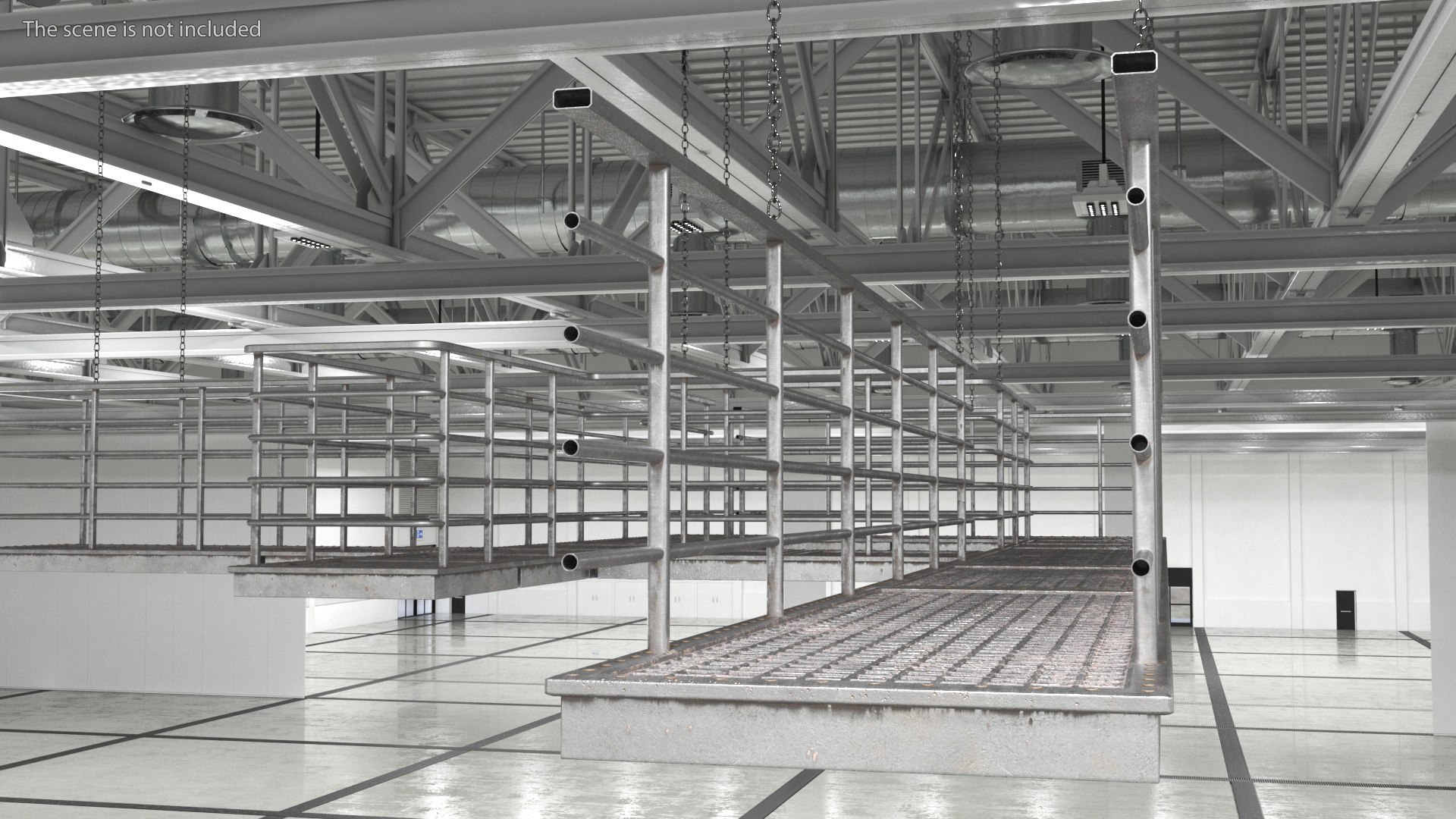 3D Straight Industrial Catwalk Long - TurboSquid 2167807