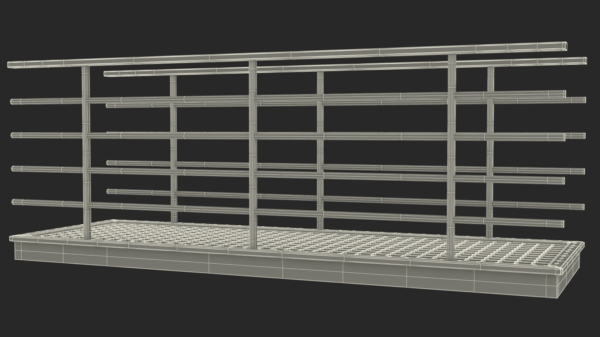 3D Straight Industrial Catwalk Long - TurboSquid 2167807