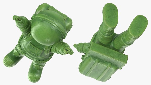 3D model Spaceman Toy Character Green Happy Pose - TurboSquid 1907979