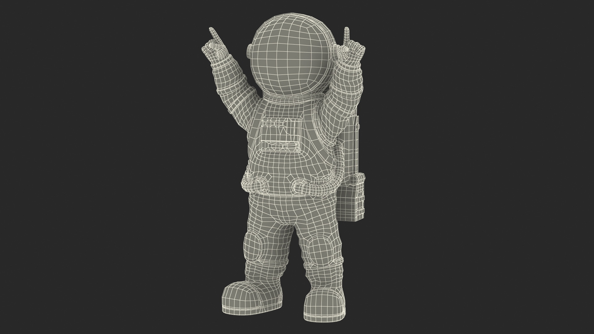 3D Model Spaceman Toy Character Green Happy Pose - TurboSquid 1907979