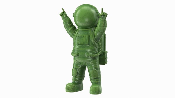 3D model Spaceman Toy Character Green Happy Pose - TurboSquid 1907979