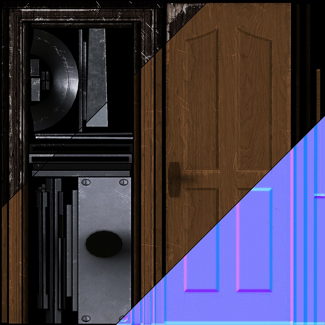 3d Model Modern Wooden Doors
