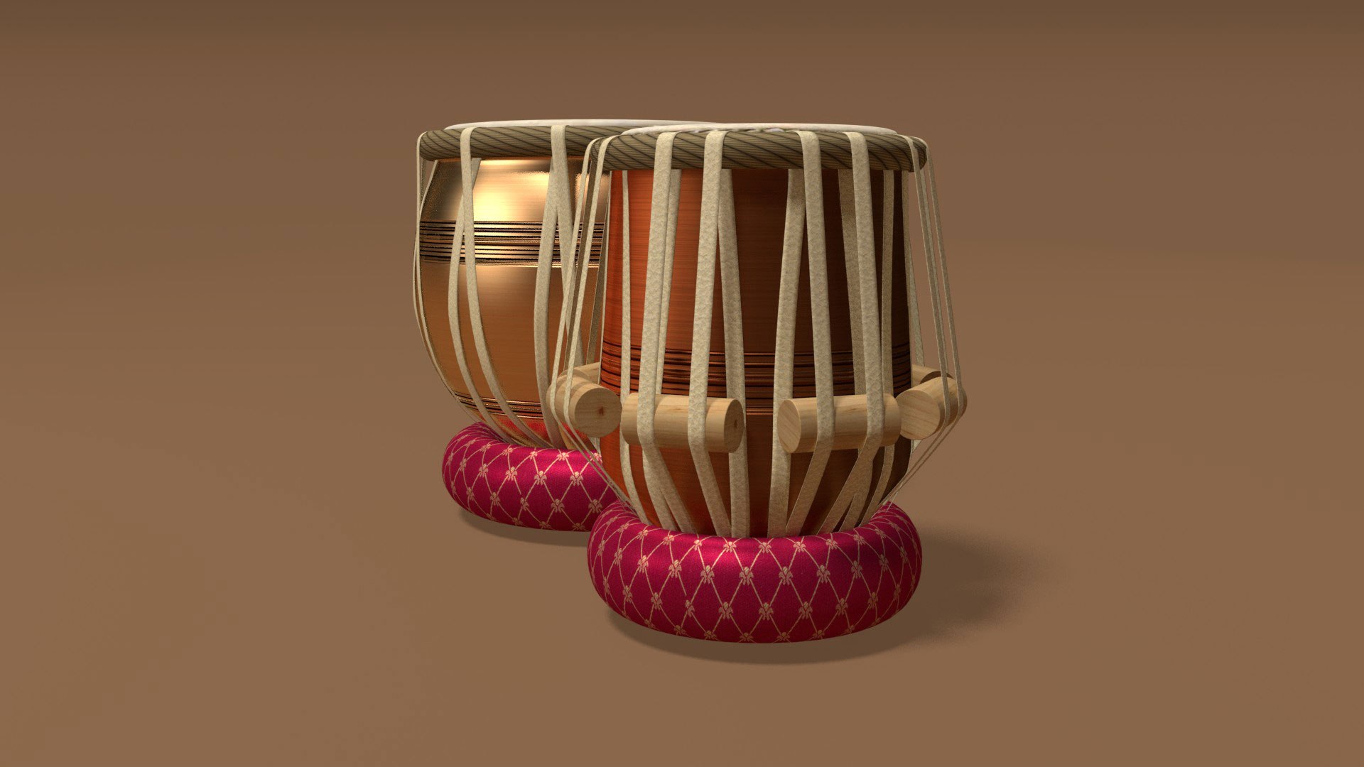 Tabla Indian Traditional 3D Model - TurboSquid 1163680