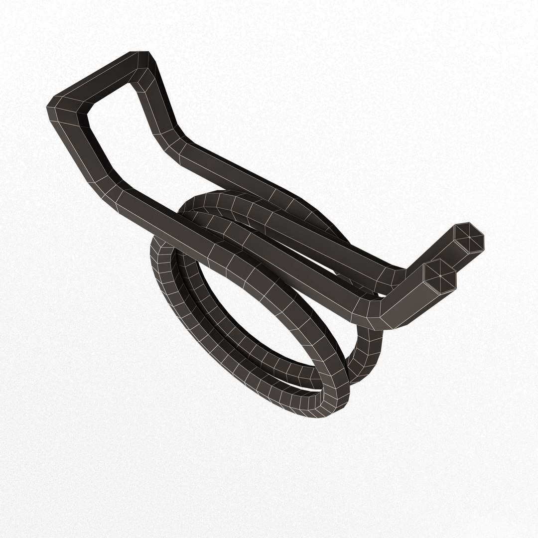 Double Wire Spring Hose Clamp Gold 3D model - TurboSquid 2026873