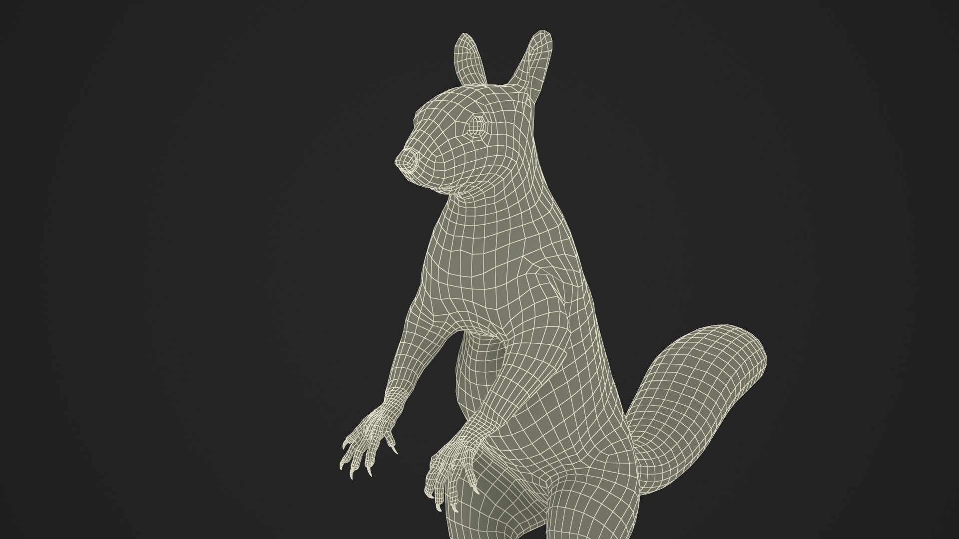 3D Model Red Squirrel In Standing Pose Fur - TurboSquid 2269672