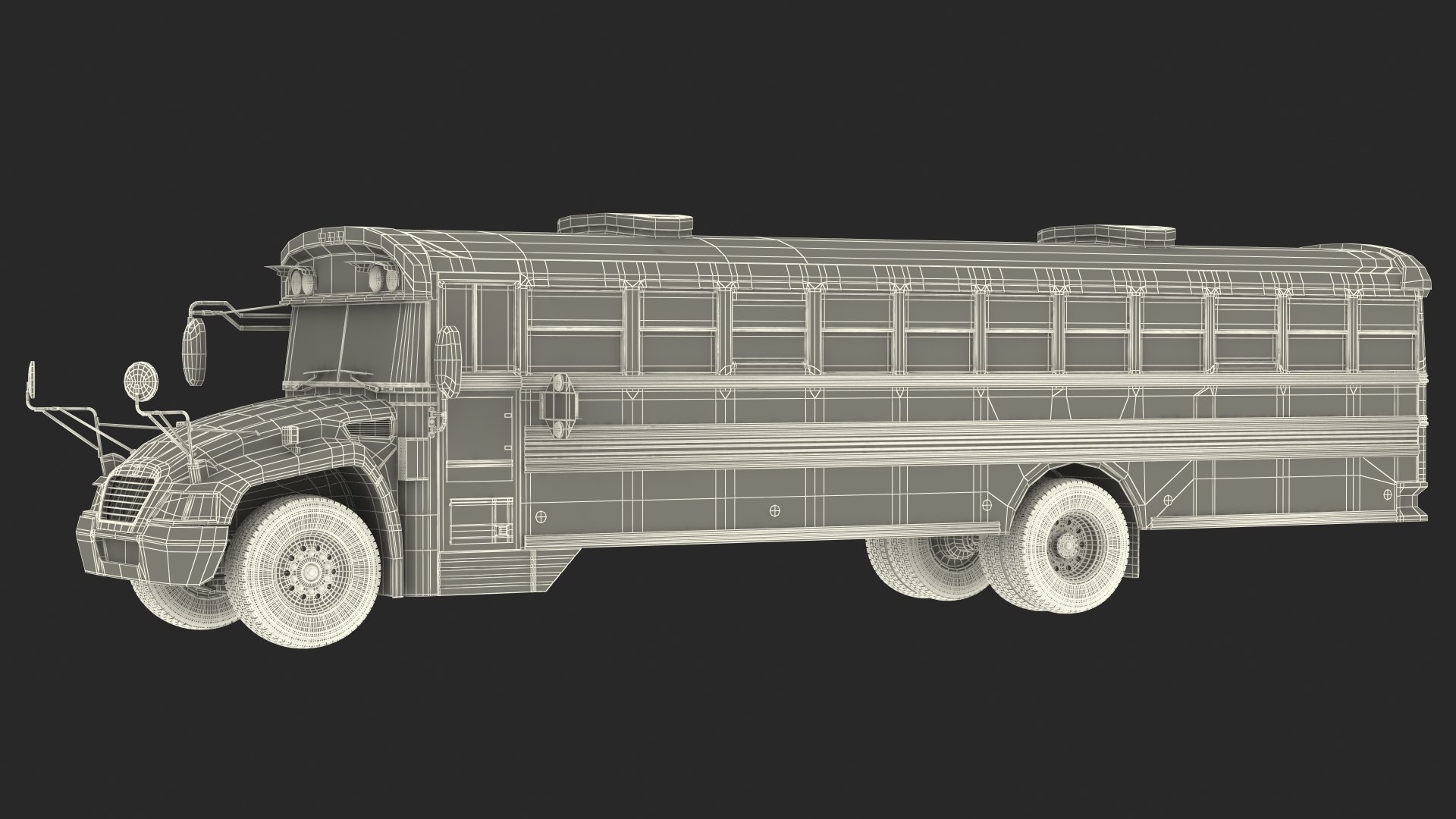 3D Blue Bird Vision School Bus Exterior Only - TurboSquid 1769450