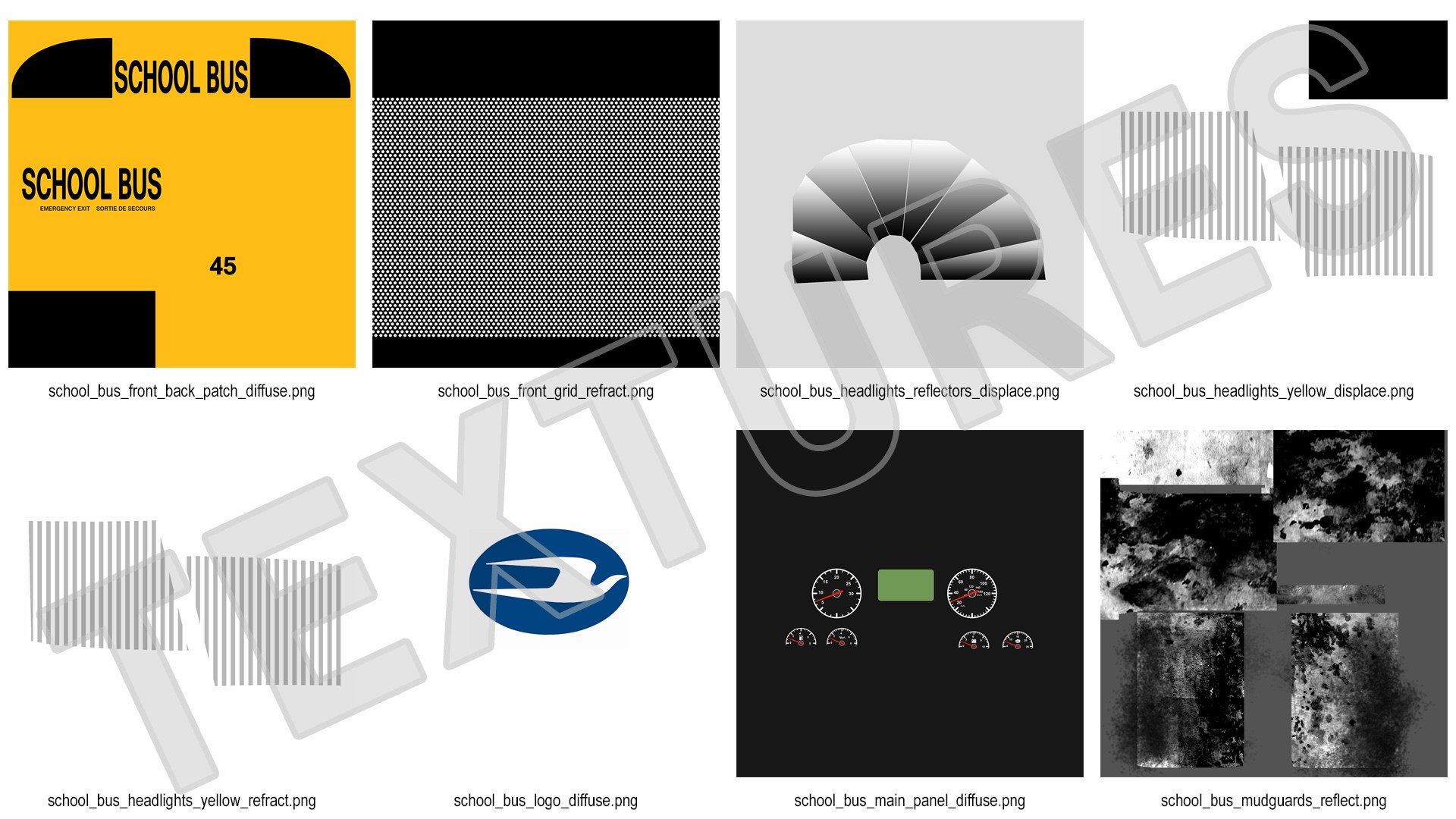 3D Blue Bird Vision School Bus Exterior Only - TurboSquid 1769450